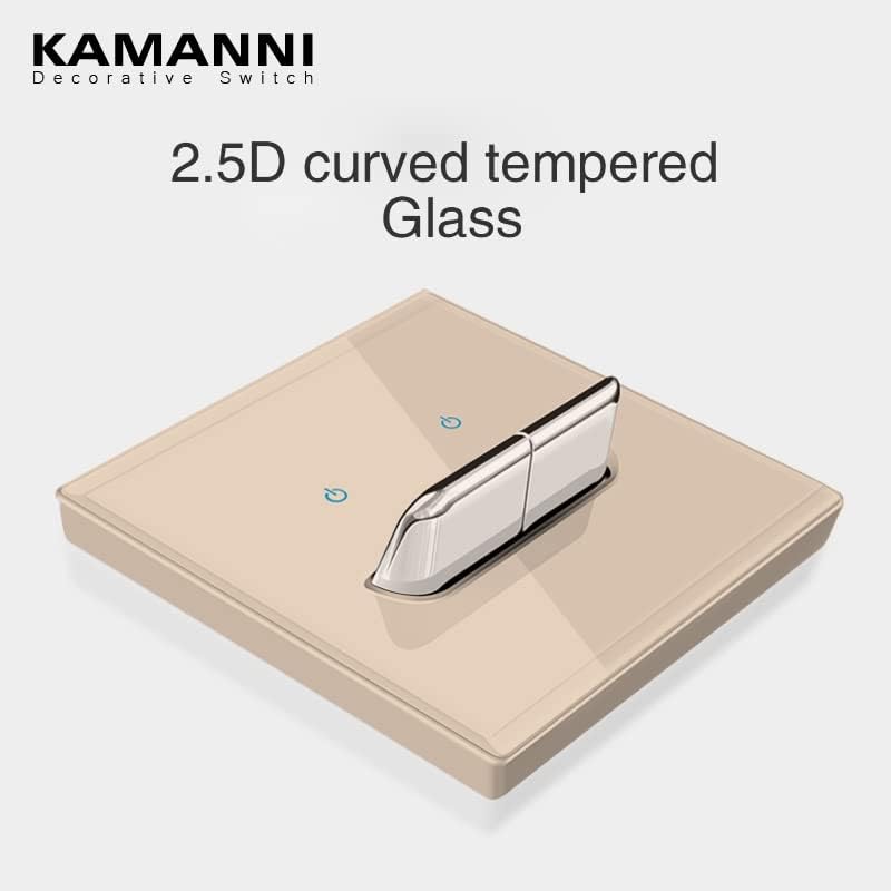 4g2w Luxury Acrylic Crystal Tempered Glass Gold Switches - Tungsten ...